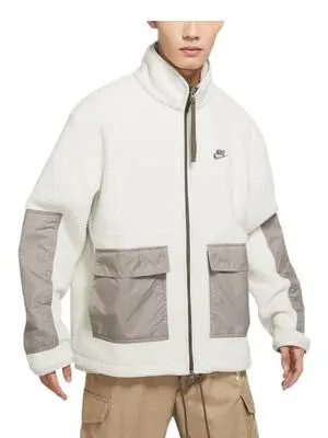 Nike Colorblock Stand Collar Lamb's Wool Jacket - Default Color