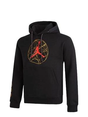 JORDAN Casual Sports Hooded Sweatshirt - Black