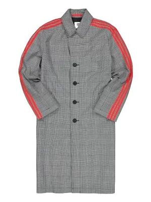 Adidas Originals X 424 Crossover Plaid Trench Coat - Gray