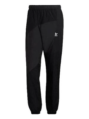 Adidas Originals Casual Solid Color Splicing Sports Pants/trousers/joggers Black - Multi-color