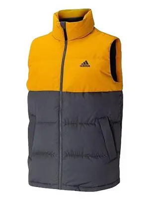 Adidas Down Vest With Stand Collar - Yellowblackmulti-color