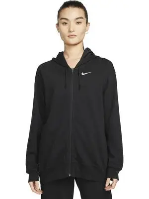 Nike Oversized Full-zip Hoodie Jacket - Black