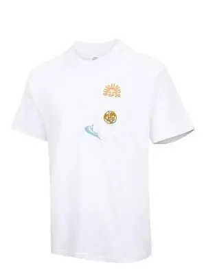 Nike Cartoon Pattern Printing Round Neck Short Sleeve White T-shirt - Default Color