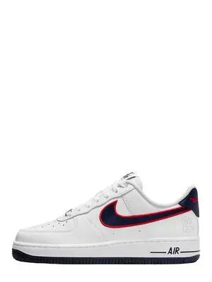 Nike Force 1 Low 'houston Comets 4-peat' Sneakers - White/obsidian-unv Red-wlf Gry