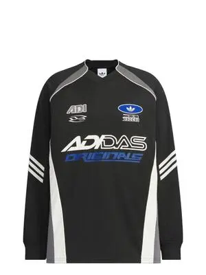 Adidas Long Sleeve T-shirt - Black/blue/gray