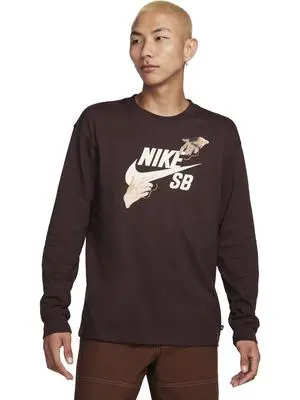 Nike Long-sleeve Skate T-shirt 'earth - Brown