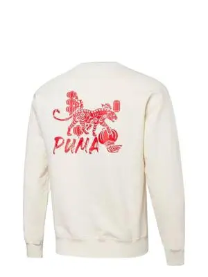 PUMA Cny Graphic Crew Sweatshirt - White
