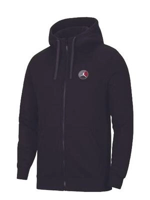 JORDAN Remastered Bruished Fleece Full-zip Hoodie - Black