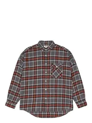 PALACE Fw22 Flannel Dpop Shoulder Shirt - Red