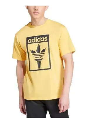 Adidas Trefoil Torch T-shirt Asia Sizing 'yellow Black - Yellow/black