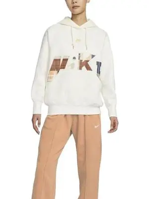 Nike Fleece Pullover Hoodie - Ivory White