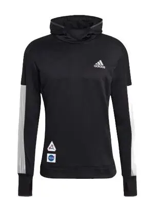 Adidas Space Running Sports Splicing Hoodie - Black