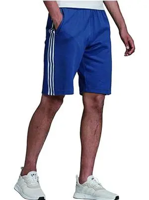 Adidas Originals Lockup Long Sports Shorts With Side Stripes - Blue