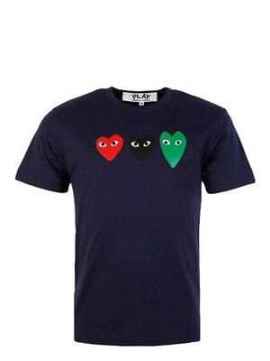 Play Comme Des Garcon Multi Heart T-shirt - Navy