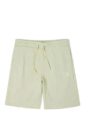 CONVERSE Embroidered Star Chevron Fleece Shorts - Green