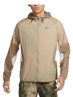Nike Trail Aireez Running Jacket - Khaki/light Bone White/black