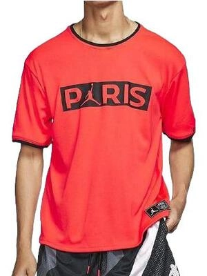 JORDAN Psg T-shirt 'orange Red - Default Colorway