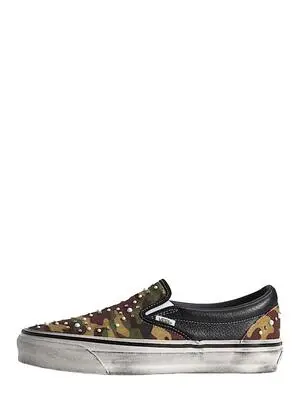 VANS Premium Classic Slip-on Pearlized Embellished Sneakers - Camo/black