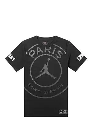 JORDAN Paris Saint-germain Logo Tee Printing Short Sleeve Us Edition - Black
