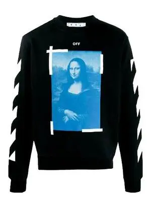 Off-White Ss21 Printing Pattern Round Neck - Black