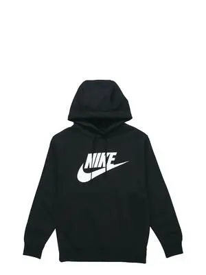 Nike Club Fleece Printed Hoodie - Black