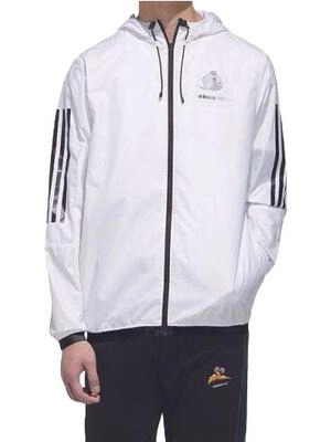 Adidas Neo Hooded Long Sleeve Jacket - White/black