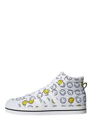 Adidas Neo Bravada Mid "smiley" Sneakers - White/yellow/black