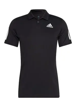 Adidas Solid Color Logo Tennis Sports Short Sleeve Polo Shirt Black - Multi-color