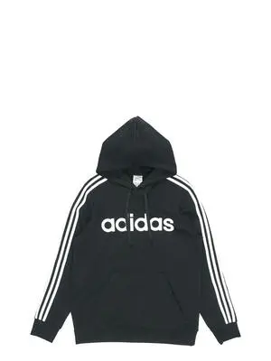 Adidas Velour Hoodie With Logo And Three-stripes Detail - Black