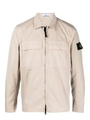 Stone Island Stone Island Zip Overshirt 'dove Grey' Dove Grey