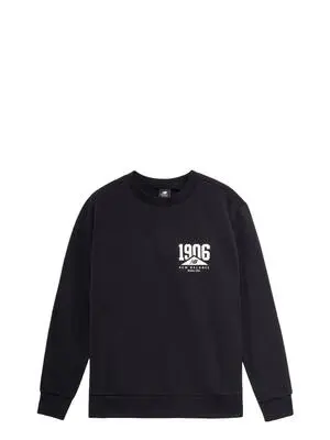NEW BALANCE Logo Print Crewneck Sweatshirt - Black/white