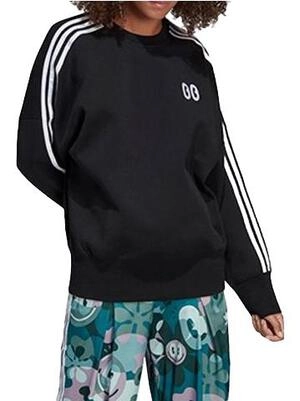 Adidas Originals Sporty Stripes Sweatshirt - Black