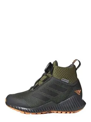 Adidas Fortatrail Boa J High-top Sneakers - Black/green/orange