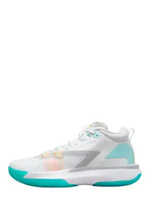 JORDAN Air Zion 1 High Top Sneakers - White/teal Orange