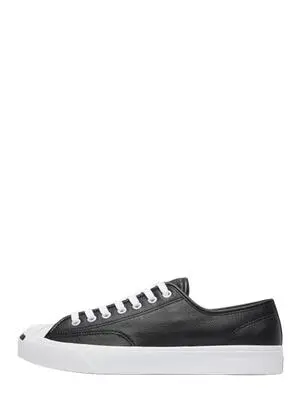 CONVERSE Jack Purcell Low Top Leather Sneakers - Black
