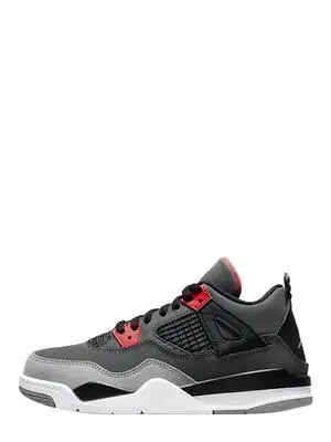 JORDAN Air Jordan 4 Retro Low Top Sneakers Black/gray