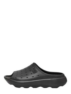 UGG UGG Embossed Logo Slip-On Slides Black