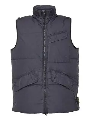 Stone Island Crinkle Reps Down Vest - Black