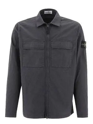 Stone Island Stone Island Stretch Overshirt 'charcoal' Black