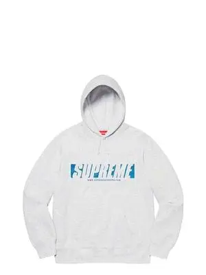 Supreme Reflective Cutout Hooded Sweatshirt - Grey