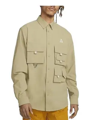 Nike Dri-fit Uv Devastation Trail Shirt Jacket - Khaki