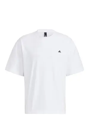 Adidas City Loose T Side Contrasting Colors Round Neck Pullover Short Sleeve White - Multi-color