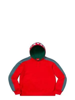 Supreme Paneled Hooded Sweatshirt - Red