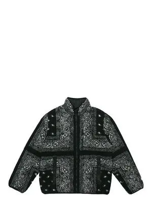 Supreme Reversible Bandana Fleece Jacket - Black