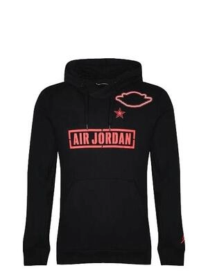 JORDAN Logo Graphic Hoodie - Black