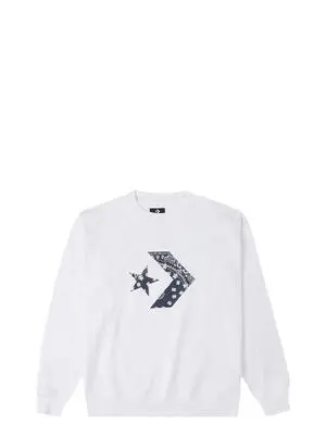 CONVERSE Cashew Logo Knit Pullover - White
