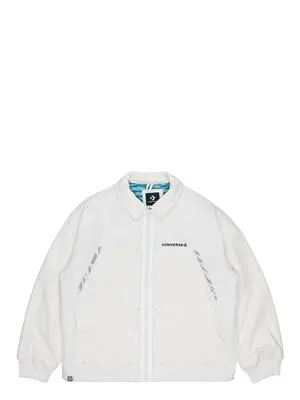 CONVERSE Logo Printing Lapel Sports Jacket - Cream White