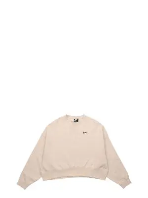 Nike Essential Fleece Crew - Beige/white