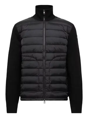 Moncler Zip Up Padded Cardigan Jacket - Black