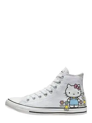 CONVERSE X Hello Kitty All Star High Top "flowers" Sneakers - White